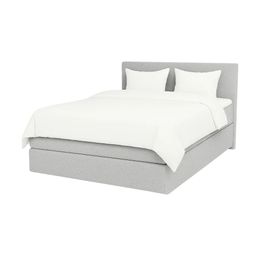 M&ouml;bel Kraft Boxspringbett 120x200 in hellgrau - grau - Materialmix - 120 cm - 105 cm - M&ouml;bel Kraft
