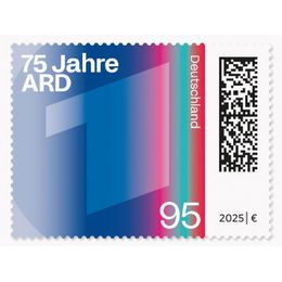 75 Jahre ARD, Briefmarke zu 0,95 &euro;, 10er-Bogen