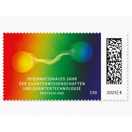 Internationales Jahr der Quantenwissenschaften und -technologie, Briefmarke zu 3,30 &euro;, 10er-Bogen