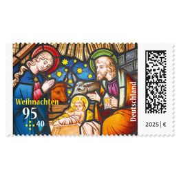 Kirchenfenster, Briefmarke zu 0,95 + 0,40 &euro;, 10er-Bogen