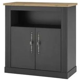 Kommode OTTO HOME "WESTMINSTER", grau (dunkelgrau, wotan eiche), B:92cm H:95cm T:45cm, Sideboards, Kommode, im romantischen Landhausstil