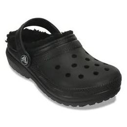 Clog Crocs "Classic Lined Clog", Jungen, Gr. 27, schwarz, CrosliteTM, Basic, Schuhe Clog, Kindergartenschuh, Hausschuh mit kuscheligem Futter
