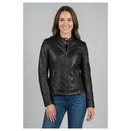 Lederjacke Mauritius "GWKeili LASV", Damen, Gr. XL, schwarz, Obermaterial: 100% Schafsleder. Futter: 100% Baumwolle. &Auml;rmelfutter: 100% Polyester, unifarben, regular fit kurz, eingesetzt abgesteppt, Jacken