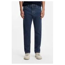 Regular-fit-Jeans BOSS ORANGE "RE.MAINE BO", Herren, Gr. 33, L&auml;nge 32, dunkelblau409, Denim/Jeans, Obermaterial: 99% Baumwolle, 1% Elasthan, unifarben, regular fit lang, Jeans, mit BOSS-Lederbadge, Regular Fit, stone washed