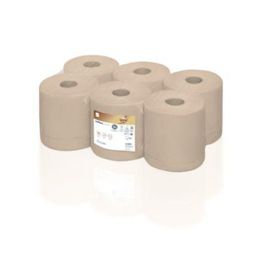 satino Handtuchrollen PureSoft Centerfeed, 2-lagig, mit Pr&auml;gung, L 150 m x B 200 mm, 100 % Recycling-Karton, soft beige, 6 x 428 Blatt