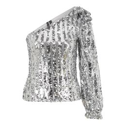Vero Moda Petite Blouse 'VMEFI' female Silver size XS