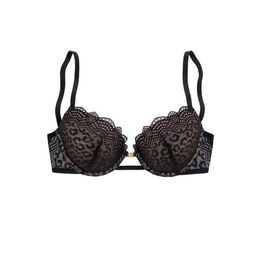JETTE Push-up-BH schwarz Gr. 70C. Mit Herausnehmbaren Kissen und mit B&uuml;gel