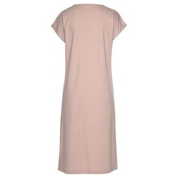 Lascana Nachthemd pink Gr. 32/34 f&uuml;r Damen. Mit V-Ausschnitt. Bequem. Nachhaltig.