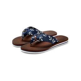 Lascana Badezehentrenner 'Sandale, Badeschuh, Pantolette, Badelatsche, Flip Flop' blau Gr. 43 f&uuml;r Damen. Mit Print