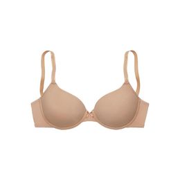 Lascana Schalen-BH ', T-Shirt-BH, B&uuml;gel-BH, Ela - perfect basic' toffee Gr. 95AA. Mit Schleife. Mit B&uuml;gel