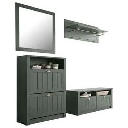 Garderobenschrank Home Affaire "ASCOT", gr&uuml;n, B:109cm H:40cm T:20cm, Schr&auml;nke, Garderobenschrank
