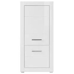 Mehrzweckschrank Home Affaire "BIANCO", wei&szlig; (wei&szlig; matt, wei&szlig; mdf hochglanz), B:66cm H:142cm T:35cm, FSC-zertifizierter Holzwerkstoff, Schr&auml;nke, Mehrzweckschrank, H&ouml;he 142 cm