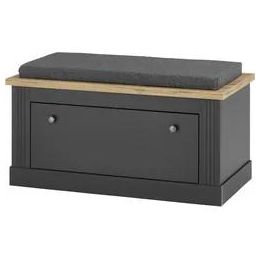 Sitzbank OTTO HOME "WESTMINSTER TOPSELLER", grau (dunkelgrau, wotan eiche), B:92cm H:51cm T:45cm, FSC-zertifizierter Holzwerkstoff, Sitzb&auml;nke, Sitzbank, im romantischen Landhausstil