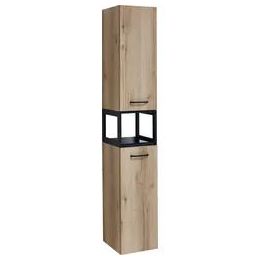 Hochschrank Optifit "Yukon", braun (wildeiche), B:30cm H:179,2cm T:34,6cm, Holzwerkstoff, Schr&auml;nke, Hochschrank