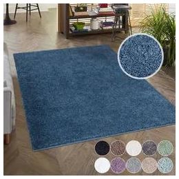 Hochflor-Teppich Carpet City "City Shaggy", blau, B:230cm H:30mm L:320cm, Polypropylen, Teppiche, Auch als L&auml;ufer, Langflor, Uni, Shaggy, flauschig-weich