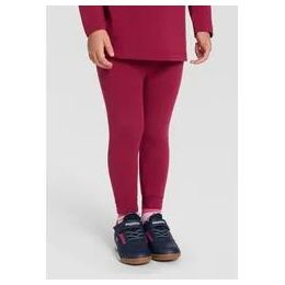 Leggings Kidsworld "2er Pack Uni + Herz-Drucken Leggings", M&auml;dchen, Gr. 104/110, N-Gr, rot (bordeaux, gemustert herzen), Single Jersey, Obermaterial: 95% Baumwolle, 5% Elasthan, bedruckt, figurbetont lang, Hosen Leggings, 2er Pack Leggings mit Herzen