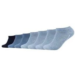 Sneakersocken Camano "ca-soft", Herren, Gr. 35-38, blau (denim, meliert), Baumwollmischung, meliert, normal, Socken Sneakersocken, mit weichem Komfortbund ohne dr&uuml;ckende N&auml;hte