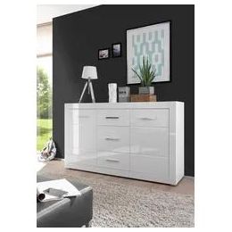 Sideboard Home Affaire "BIANCO", wei&szlig; (wei&szlig; matt, wei&szlig; mdf hochglanz), B:164cm H:97cm T:42cm, FSC-zertifizierter Holzwerkstoff, Sideboards, Sideboard, Breite 164 cm