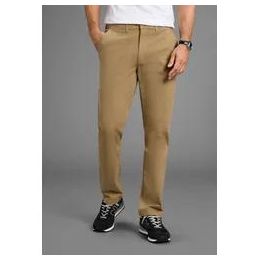 MAN'S WORLD Chinohose MAN'S WORLD, Herren, Gr. 52, N + U Gr, camel, Web, Obermaterial: 98% Baumwolle, 2% Elasthan, Strukturmuster, regular fit lang, Hosen Chinohose, leichte Struktur im Gewebe