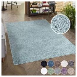 Hochflor-Teppich Carpet City "City Shaggy", blau (t&uuml;rkis), B:230cm H:30mm L:320cm, Polypropylen, Teppiche, Auch als L&auml;ufer, Langflor, Uni, Shaggy, flauschig-weich