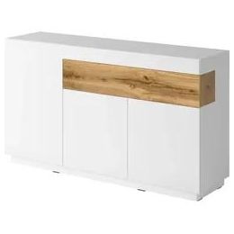 Sideboard OTTO HOME "SILKE", wei&szlig; (wei&szlig; hochglanz, votaneichefarben), B:150cm H:84,5cm T:40cm, Sideboards, Sideboard, Breite 150 cm