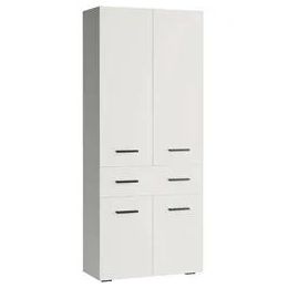 Hochschrank Inosign "Skara", wei&szlig;, B:76cm H:180cm T:35cm, Schr&auml;nke, Hochschrank, mit drei variablen Einlegeb&ouml;den