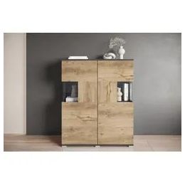 OTTO home "Kenia" 1 Stk. tlg. Modernes Highboard mit Glast&uuml;ren, Breite 100 cm