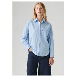 Levi's Jeansbluse LEVI'S "HARLIE BOYFRIEND SHIRT", Damen, Gr. XS (34), blau (serenity blau), Web, Obermaterial: 100% Baumwolle, unifarben, relaxed fit Po-bedeckend, 2-Knopf-Manschette, Blusen Jeansbluse, mit Brusttasche