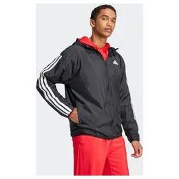 Windbreaker Adidas SPORTSWEAR "M 3S WB", Herren, Gr. L, schwarz-wei&szlig; (schwarz, wei&szlig;), Obermaterial: 100% Polyester, normal, Jacken Windbreaker