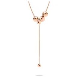 Y-Kette Liebeskind Berlin "Schmuck Geschenk Edelstahl Halskette Steel Ball", ros&eacute;goldfarben, Halsketten, Damen, Edelstahl, L: 42 B: 7,5mm, B:7,5mm