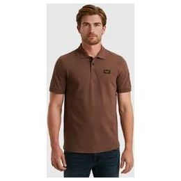 PME-Legend Poloshirt PME LEGEND, Herren, Gr. 3XL, marron, Web, Obermaterial: 95% Baumwolle, 5% Elasthan, unifarben, normal h&uuml;ftbedeckend, Rundhals, Shirts, mit Logostickerei