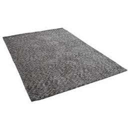 Teppich Gino Falcone "Roberto Uni" Gr. 32, grau (anthrazit), B:90cm H:20mm L:160cm, Kunstfaser, Teppiche, Teppich, meliert, besonders weich durch Microfaser