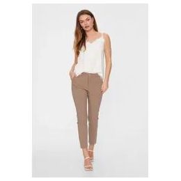Stoffhose Freequent "FQSOLVEJ-PANTS", Damen, Gr. XL, L&auml;nge 30, beige (desert taupe), Web, Obermaterial: 76% Viskose, 21% Polyamid, 3% Elasthan, unifarben, figurbetont lang, Hosen Stoffhose, Sommerhose kn&ouml;chellang im Chino-Stil