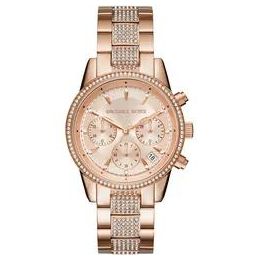 Chronograph Michael Kors "BRYANT", rosa (ros&eacute;goldfarben), Armbanduhren, Damen, Chronograph, Quarzuhr, Armbanduhr, Damenuhr, Stoppfunktion, Edelstahlarmband