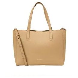 Marc O'Polo Shopper "BUSIN", Damen, Gr. B/H/T: 37cm x 28cm x 13cm, sand, Leder, MARC O'POLO ACCESSORIES, unifarben, Taschen Shopper, Businesstasche, Schultertasche, mit herausnehmbarem Laptopfach