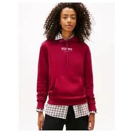 Tommy Hilfiger Kapuzensweatshirt TOMMY JEANS "TJW REG ESS LOGO 2 HOODIE EXT", Herren, Gr. XL (42), lavish cerise, Sweatware, Obermaterial: 100% Baumwolle, unifarben, regular fit, Rippb&uuml;ndchen, Sweatshirts