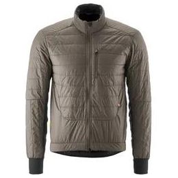 Fahrradjacke Gonso "Trail Jacket Primaloft M", Herren, Gr. L, grau (terragrau), 100% Polyester, hoch geschlossener Ausschnitt, Jacken Fahrradjacke, Herren Radjacke, warme und atmungsaktive Primaloft-Jacke