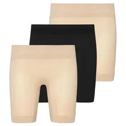 Panty Jockey "Skimmies", Damen, Gr. S, 3 Stk., schwarz, beige, beige, Single Jersey, Obermaterial: 79% Polyamid, 18% Elasthan, 3% Baumwolle, unifarben, k&ouml;rpernah, Unterhosen Panty, (3er Pack), hoher Bund, hoher Tragekomfort