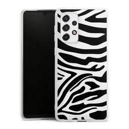 DeinDesign Galaxy A33 5G Handy Silikon H&uuml;lle Case transparent Handyh&uuml;lle Black Muster Silikon Case