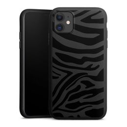 DeinDesign iPhone 11 Handy Premium Silikon H&uuml;lle Handyh&uuml;lle schwarz Case Muster Black Silikon Premium Case