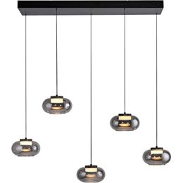 Sch&ouml;ner Wohnen Kollektion LED Pendelleuchte "SIA", schwarz, 5, H: 80cm, 1 Stk., SCH&Ouml;NER WOHNEN-KOLLEKTION, Leuchten, SCH&Ouml;NER WOHNEN Kollektion, H&ouml;henverstellbar, SimplyDim, Memoryfunktion, LED Pendelleuchte