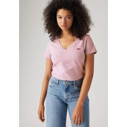 Levi's LEVI'S Damen V-Shirt "Perfect Tee"lse_chest hit fragra, Basic, Gr. S, Jersey, Obermaterial: 100% Baumwolle, Shirts, mit kleinem Batwing- Logo