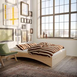 Bettgestell Karup Design "Orbit Bed, Massivholzbett, Futonbett, FSC-zertifiziertem Massivholz", natur, B:184cm H:35cm L:205cm, 100% Kiefer, Betten, Bettgestell, mehrere Gr&ouml;&szlig;en, inklusive Lattenrost, ohne Matratze, Made in Europe