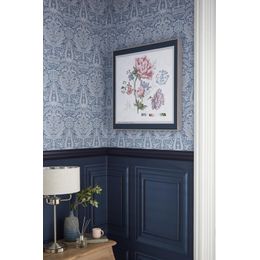 Bild mit Rahmen Laura Ashley "Floral", bunt (farbe rahmen: grau, farbe bild(er): mehrfarbig), 1 Stk., MDF, Bilder, Bilder 60x60cm