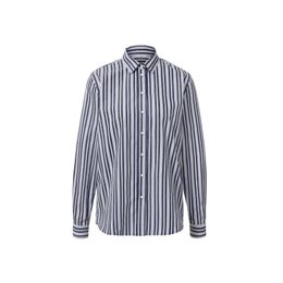 Tchibo - Gestreifte Popeline-Bluse - Damen - Gr. 44 - dunkelblau/gestreift