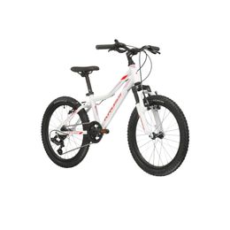 Kinderfahrrad KROSS "20" Kinder-MTB Lea Mini 2.0 6 G&auml;nge 2026" Gr. 28, wei&szlig;, schwarz, Fahrr&auml;der, Kinder, 28cm, 20 Zoll (50,80cm) hinten: 20 Zoll (50,80cm)