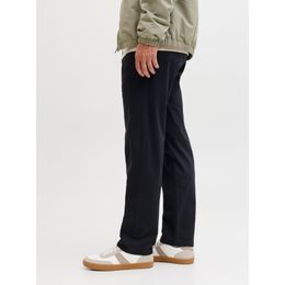 Jack & Jones Chinohose JACK & JONES "JPSTKANE DYLAN CHINO", Herren, Gr. 30, L&auml;nge 30, schwarz navy, Web, Obermaterial: 98% Baumwolle, 2% Elasthan, unifarben, regular fit kn&ouml;chellang, Hosen Chinohose