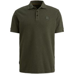 PME-Legend Poloshirt PME LEGEND "Short Sleeve Polo Popcorn Jersey", Herren, Gr. M, beluga, Jersey, Obermaterial: 100% Baumwolle, unifarben, regular fit h&uuml;ftbedeckend, Rundhals, Rippb&uuml;ndchen, Shirts, aus Baumwolle