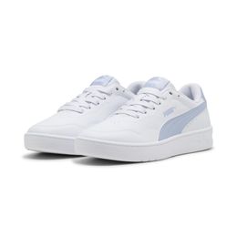 Sneaker Puma "Court Lally Sneakers Damen", Damen, Gr. 35,5, wei&szlig; snow mountain blau, Obermaterial: Synthetik, Textil; Futter: Textil; Innensohle: Textil; Laufsohle: Gummi, Schuhe Sneaker