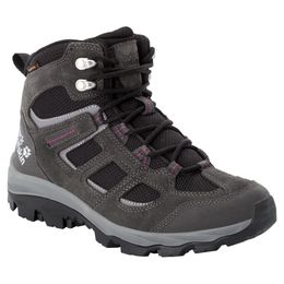 Wanderschuh Jack Wolfskin "VOJO 3 TEXAPORE MID W", Damen, Gr. 39, lila (schwarz steel, lila), Schuhe Wanderschuh, Wasserdicht, Trekkingschuh